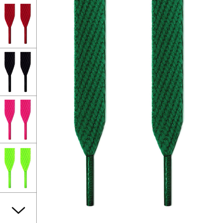 Flat Extra Wide Green Shoelaces ← ideal for sneakers!
