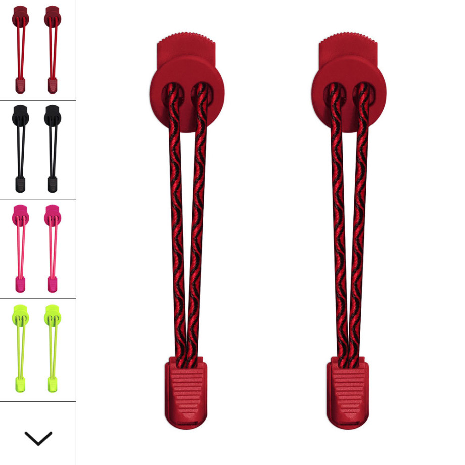 Buy Elastic Lock Black And Red Shoelaces Here
